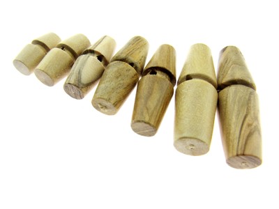 Wooden Toggles Made From Olive Wood. Single Hole Toggle For Duffle ...