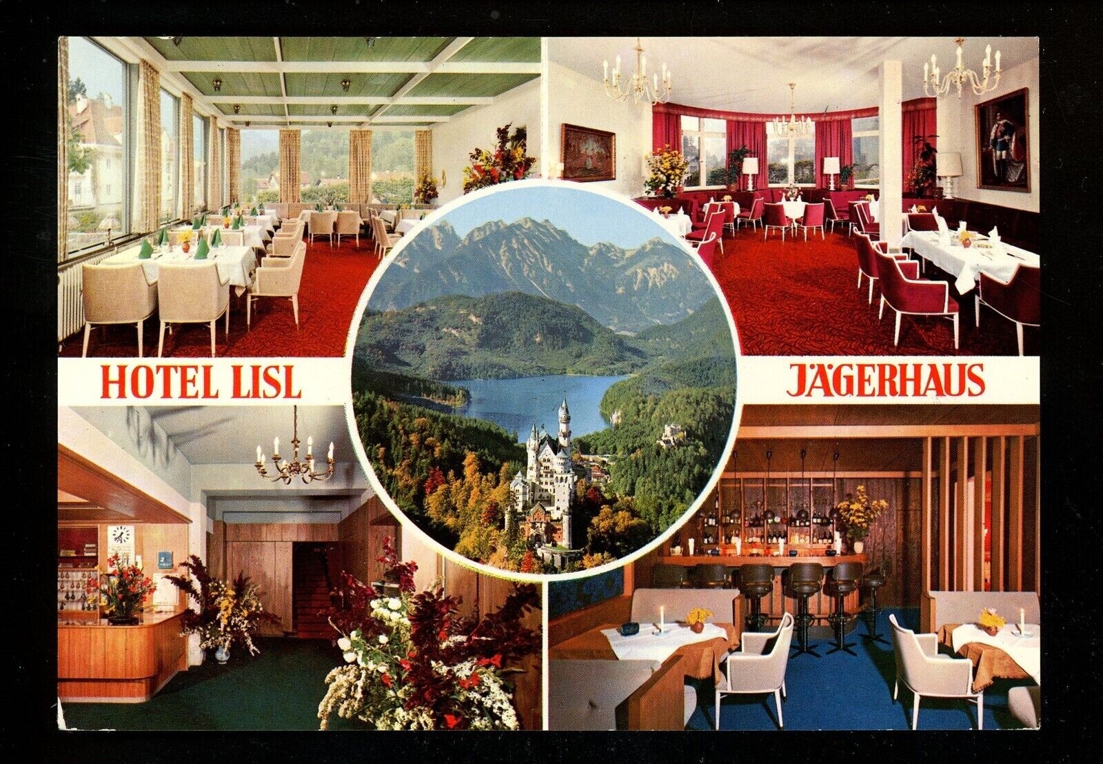 Restaurant postcard Germany Hotel Lisl Jagerhaus interior chrome | eBay