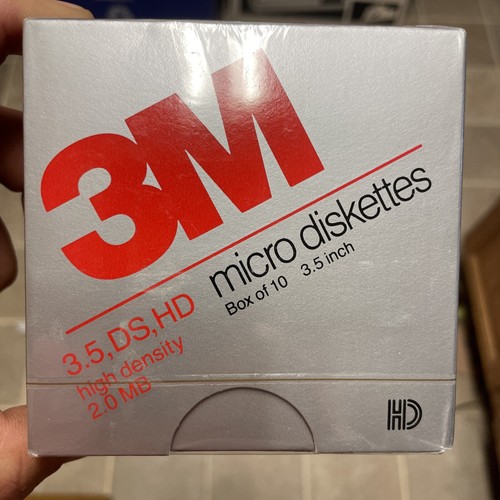 3M High Density DS HD 3.5" Diskette - Box of 10 (12513) for sale online ...