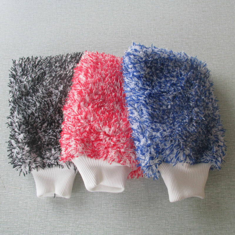 Car Care Wash Glove Microfibre Hand Wash Mitt Cleaner Soft Auto ...