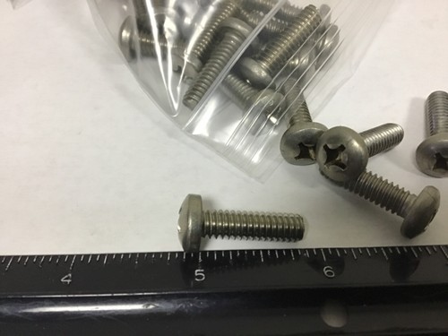 Qty (50) 1/4-20 X 7/8" Long Phillips Pan Head Stainless Screws, MS51957 ...