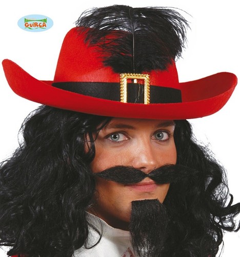 Adult Musketeer Fancy Dress Hat Swordsman Muskateer Hat with Feather ...