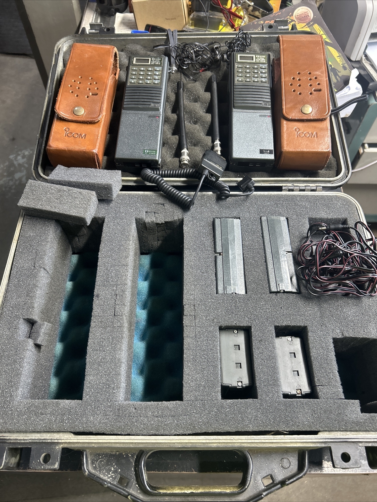 ICOM IC-M5 VHF/MARINE HT RADIOs W/cases Batteries Chargers ++ Pelican ...