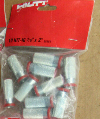 Hilti 3/8" x 2" Threaded Epoxy Anchor Insert 3/8-16 Thread USE WITH ...