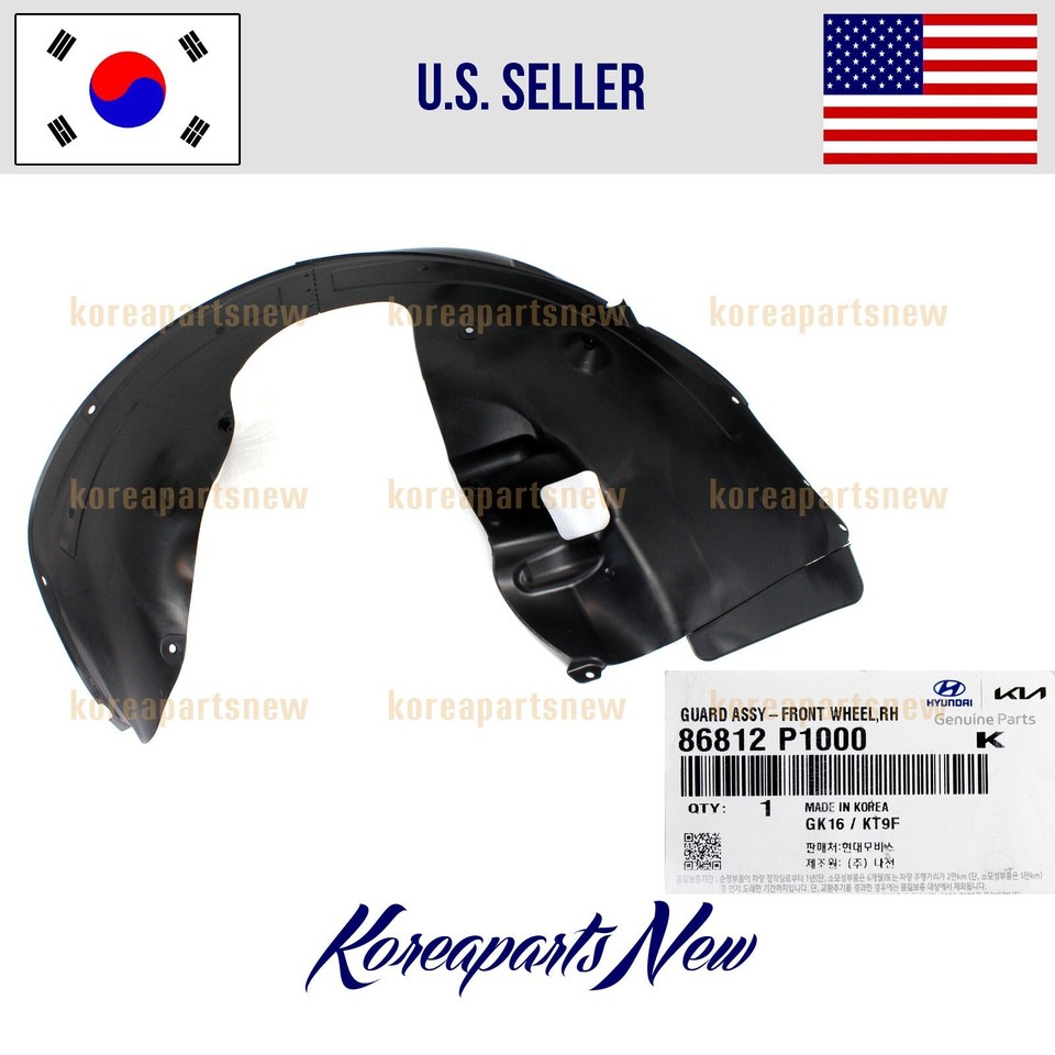 Front Fender Liner Right PASSENGER side 86812P1000 ⭐OEM⭐ Kia Sportage ...