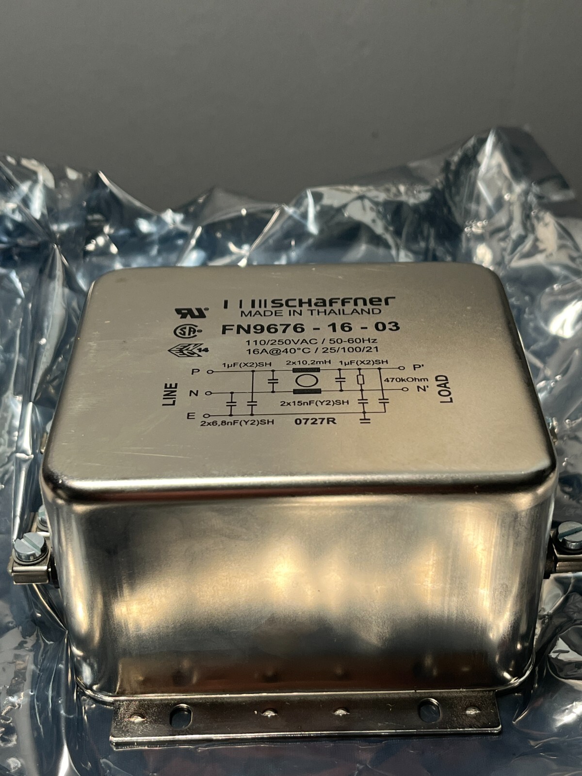Schaffner FN 9676-16-03 Power Line Filter 50-60 Hz 110A 250VAC | eBay