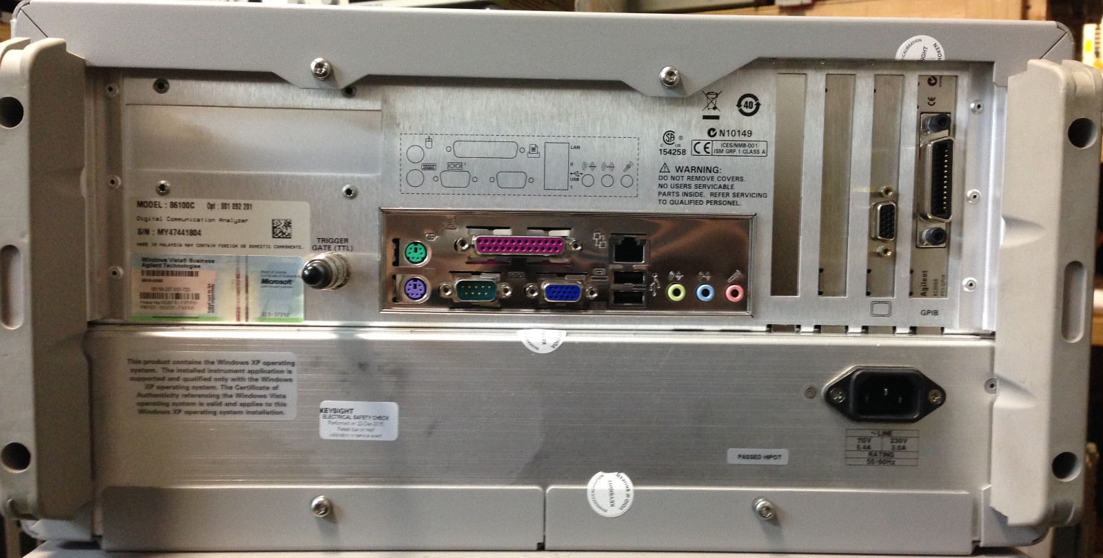 Agilent 86100C Infiniium DCA Oscilloscope Mainframe OPT 001,092,201 ...