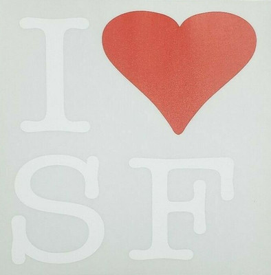 I Heart (Love) SF San Francisco Logo Iron On Heat Transfer Red & White ...