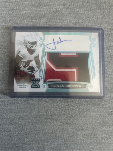 2023 Leaf Trinity Football- Jalen Cropper Rookie Patch Auto 09/25 # ...