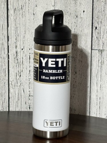 Yeti Rambler 18oz White Insulated Tumbler Cap Twist Cap Tumbler New No ...