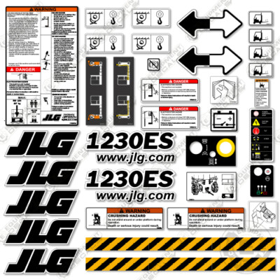 Fits JLG 1230ES Decal Kit Vertical Mast Lift - Warning Stickers - 3M ...