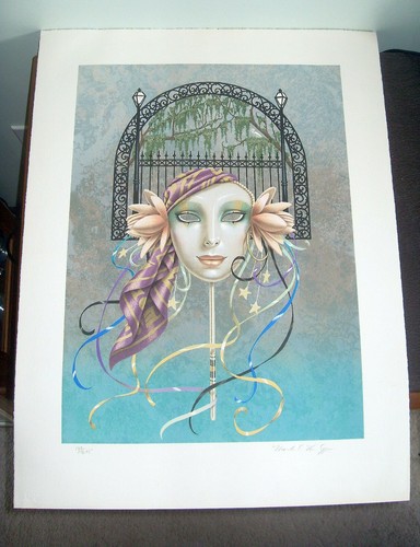 Mark Van Epps "Mask of New Orleans" Limited Edition Original Fine Art ...