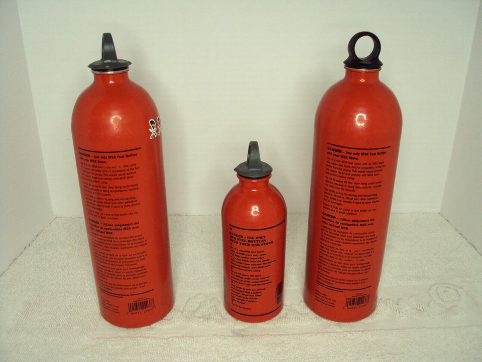 (3) MSR Fuel Bottles - 33 oz - 33 oz - 11 oz - Good used condition | eBay