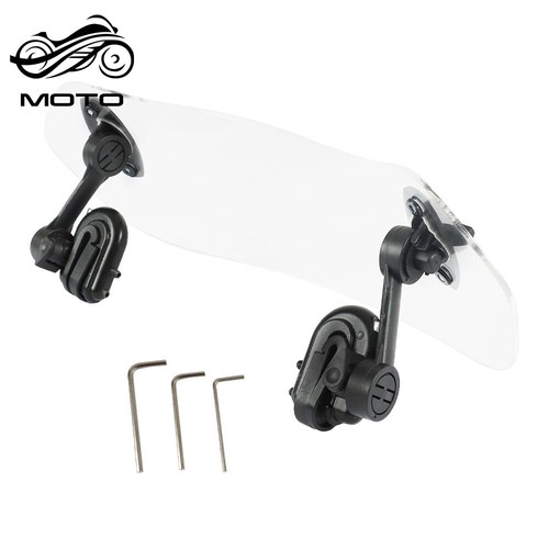 Motorcycle Windshield Extension Adjustable Clip-on Windscreen Extender ...