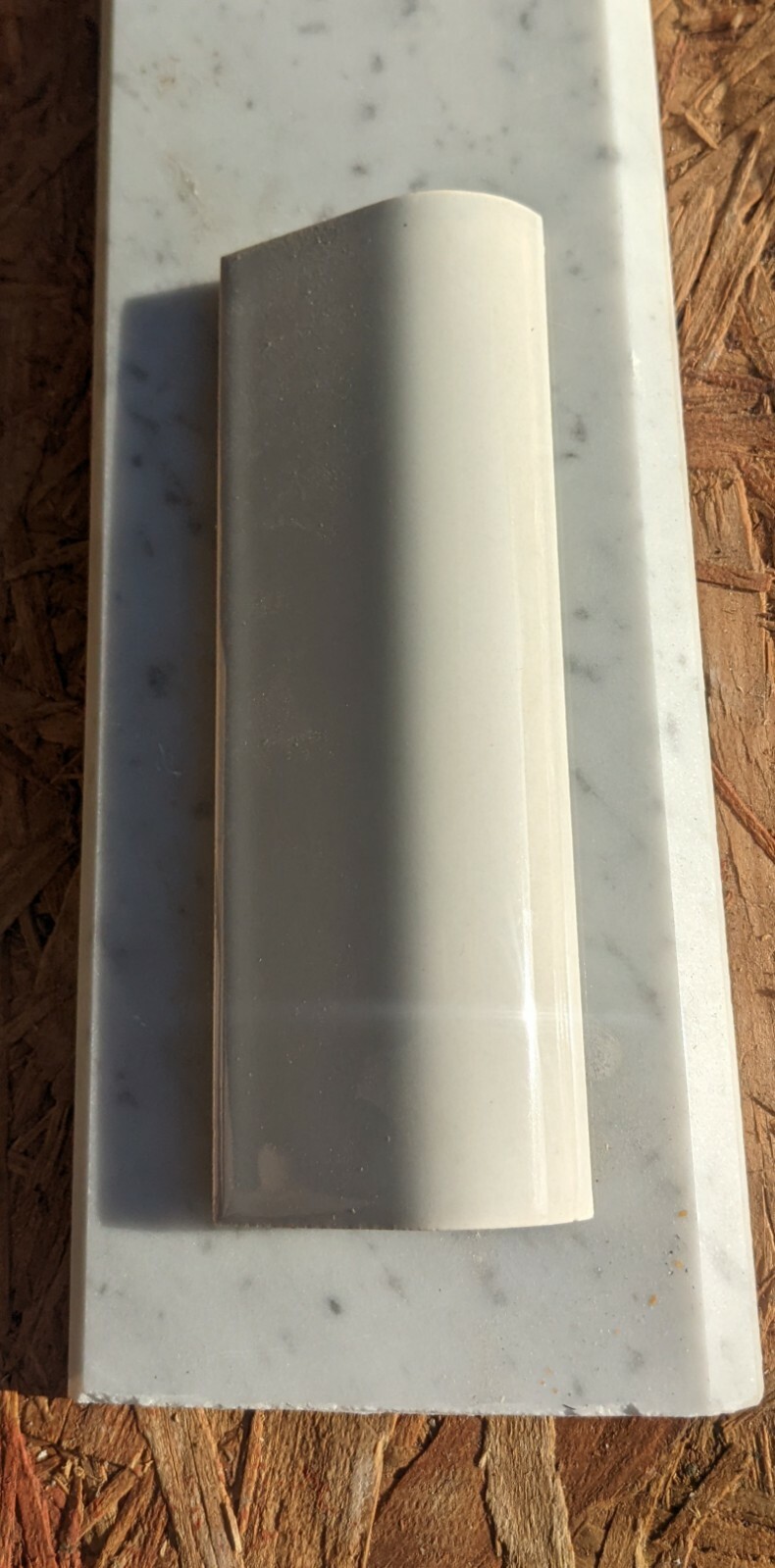 Black 2 X 6 in Ceramic Tile Mud Cap Bullnose Trim 2x6 Inch American ...