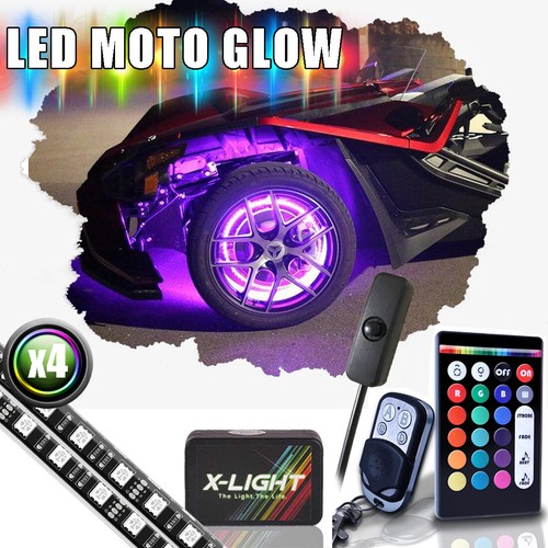 4PCS All-Color Wheel Well LED Light Kit Custom Accent Neon Strips Rim ...