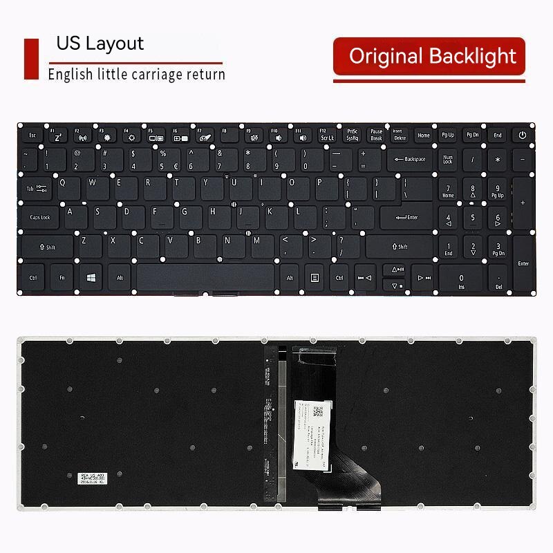 Laptop Keyboard for Acer Aspire 3 N17C4 TX50-G N16Q2 TMTX50 P278-M P278 ...