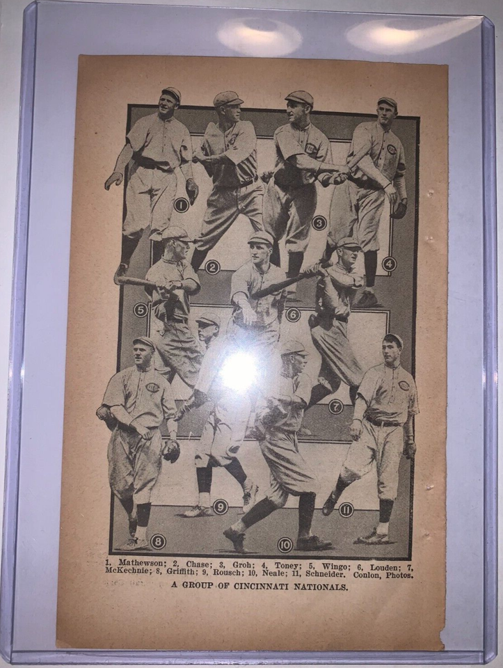 1917 Spalding CINCINNATI REDS Heinie Groh Van Wingo PLAYER PHOTOS 5"x7 ...