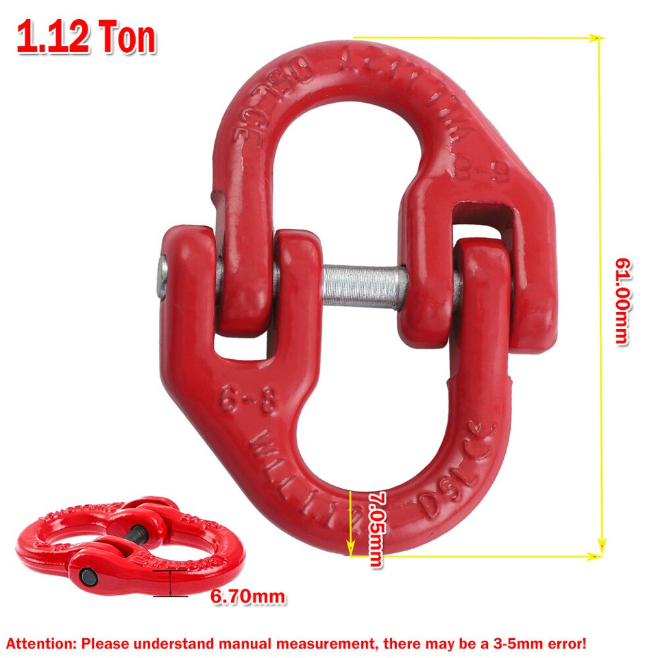 2Pcs 6/8/12mm Grade 80 HammerLock Chain Connector Link 4X4 Joiner 4WD ...