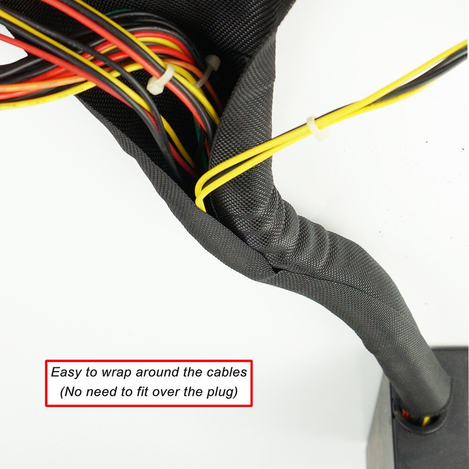 Split Wrap Wire Loom Wiring Harness Heat Resistant Replacement Hot ...