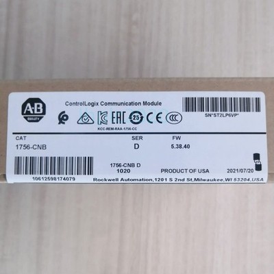 1 PC New In Box AB 1756-CNB SER D ControlLogix ControlNet Bridge ...