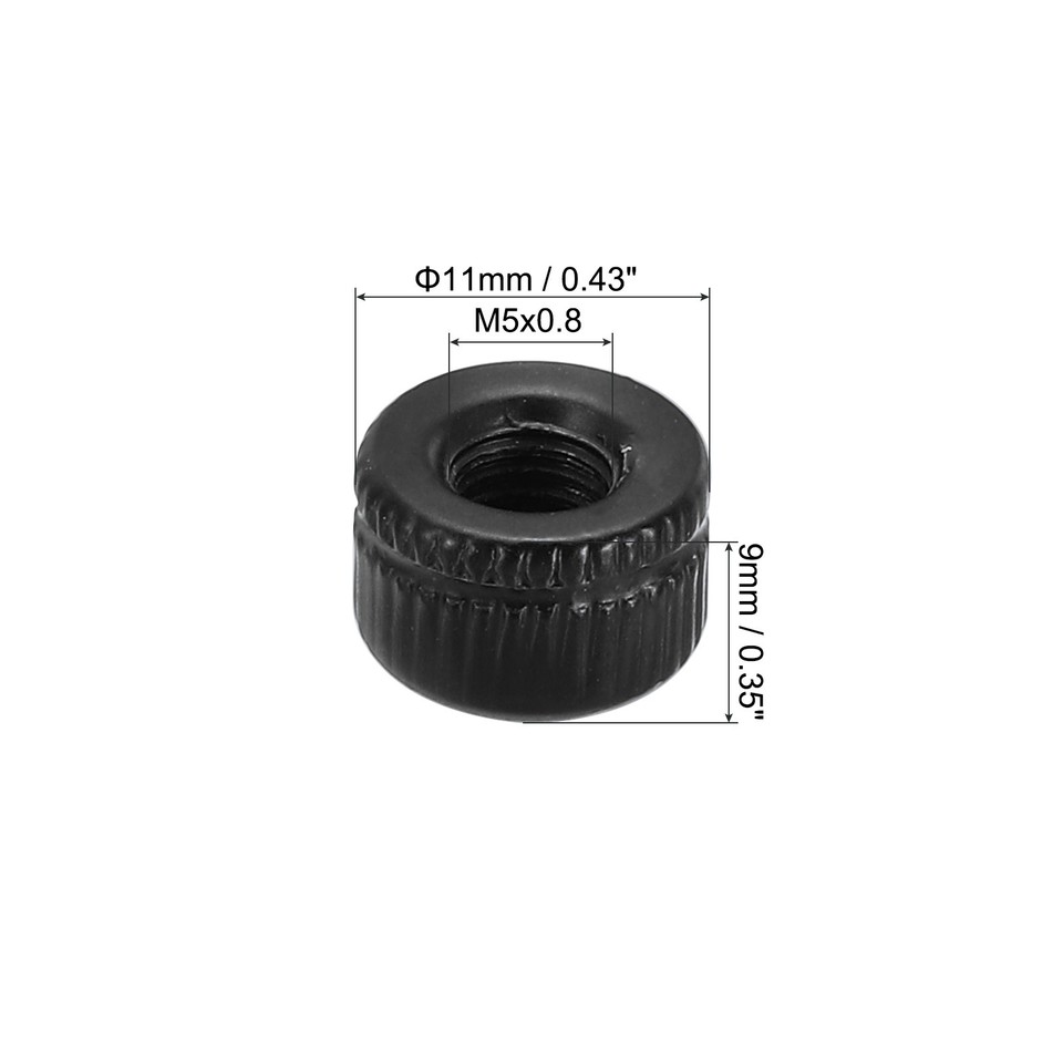 30pcs M5 Knurled Cap Nut Bolt Cover Screw Caps Insert Female Thread ...