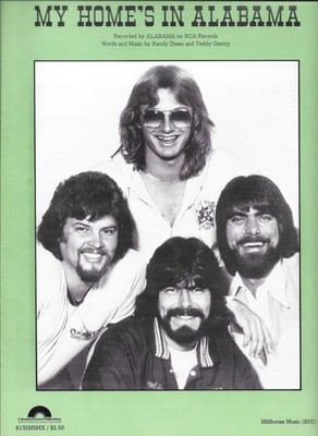 ALABAMA WILD COUNTRY - My Home's In Alabama - SHEET MUSIC FREE SHIPPING ...