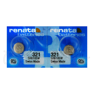 2 x Renata 321 Silver oxide batteries 1.55V SR616W Watch SR65 | eBay
