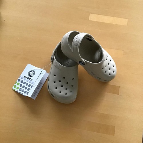 Crocs Kids Classic Beige Clogs-Sandals / BNWT / Size 26-27 / 17.4cm ...