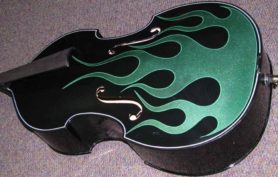 Shen 3/4 Upright Double Bass AWESOME CUSTOMIZED Bass - AIRBRUSHED ...