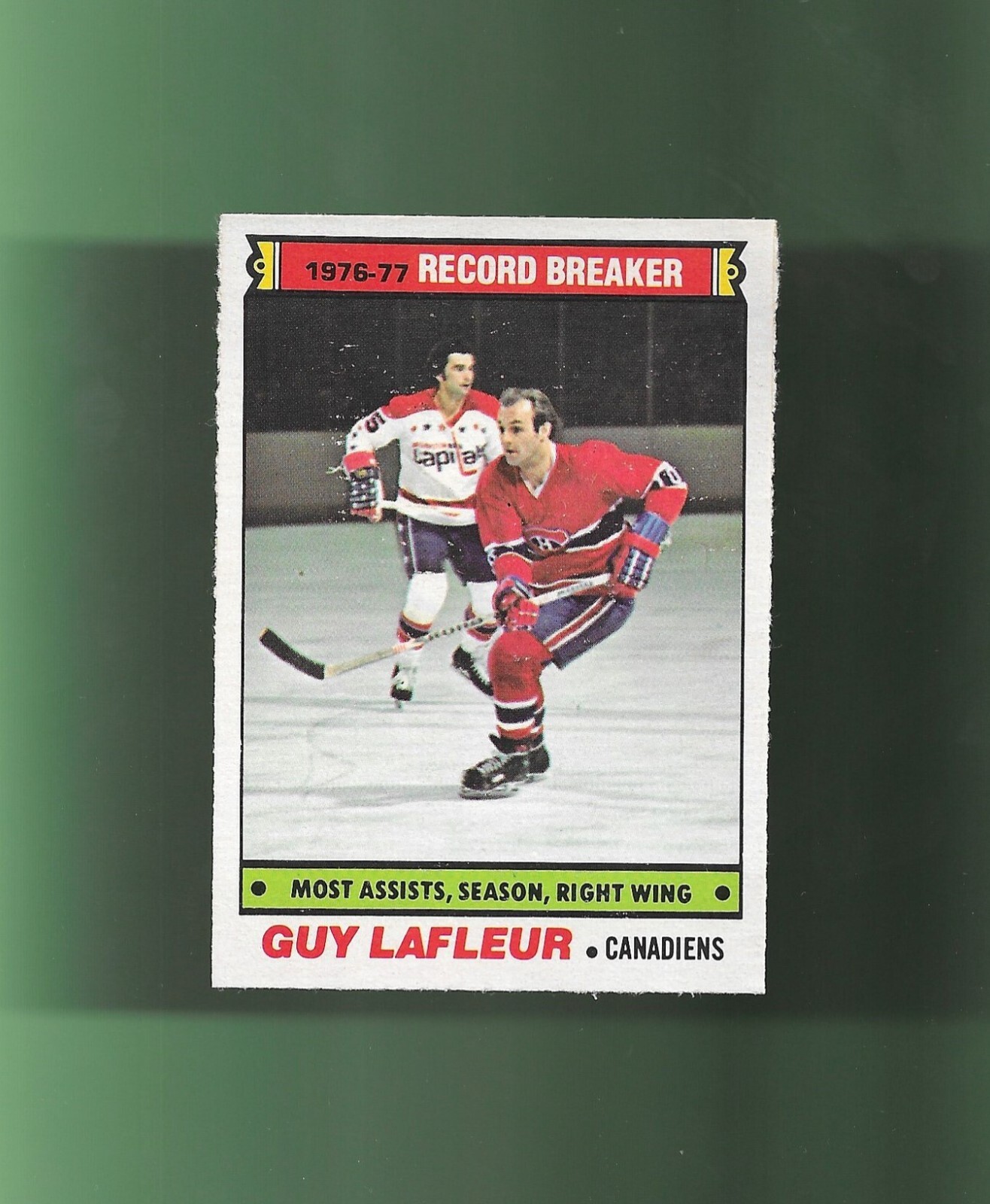GUY LAFLEUR-MONTREAL CANADIENS! 1977-78 O-PEE-CHEE RECORD BREAKER # 218 ...