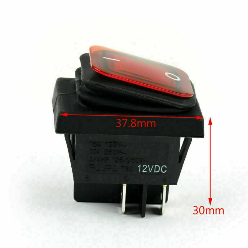 4Pcs RLEIL RL2-102 Waterproof IP65 Car Rocker Switch 4Pin ON/OFF 12V ...