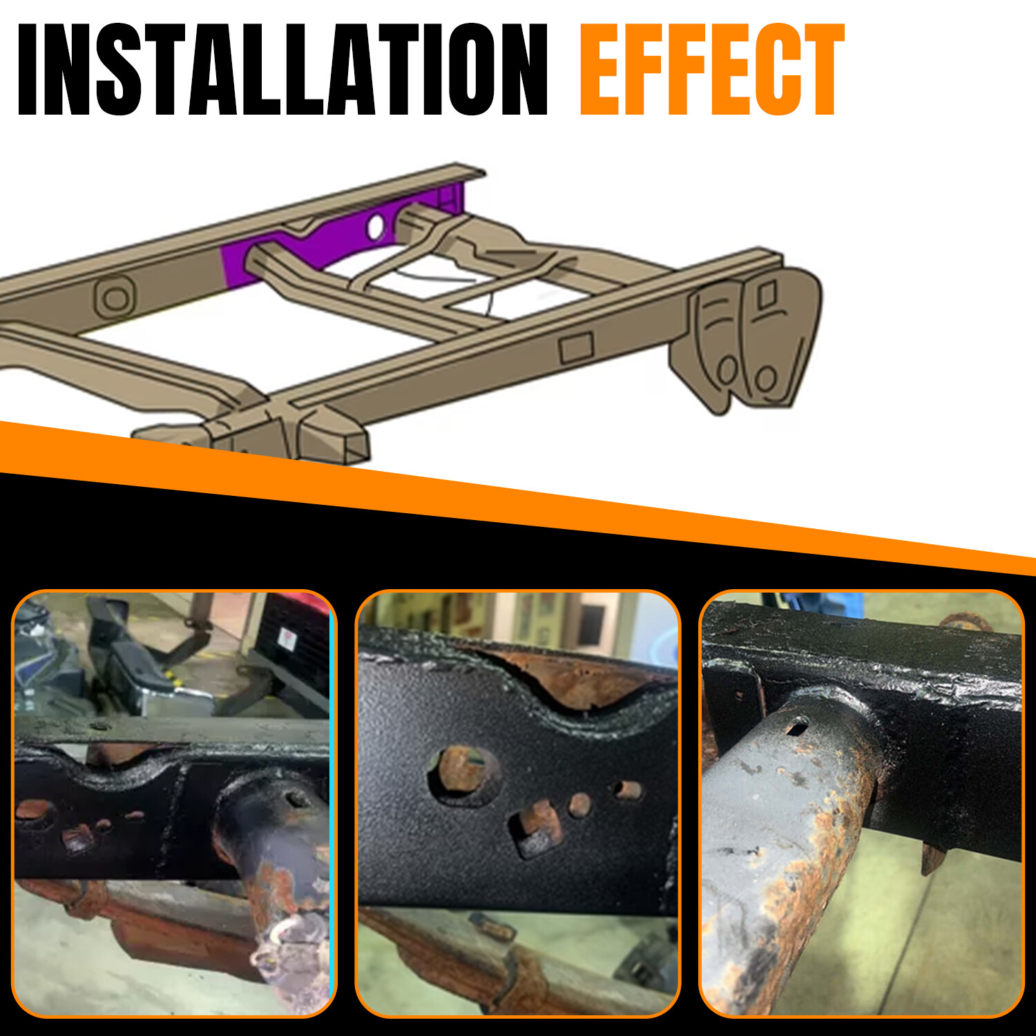 Rear Frame Repair Kit Fit for 2004-2008 Ford F150 Super Crew Cab 4 door ...