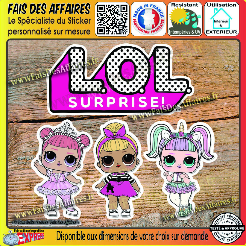 4 stickers sticker lol surprise unicorn decal figure doll | eBay