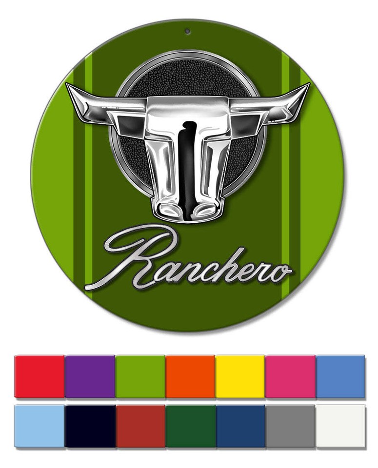 1968 - 1971 Ford Ranchero Emblem Round Aluminum Sign - Aluminum - 14 ...