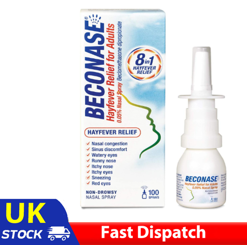 Beconase Hayfever Relief Nasal Spray 8-in-1 Effective Relief for ...