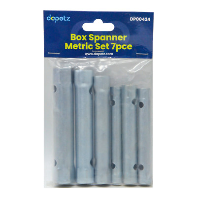 7pc Tubular Box Wrench Set 8-19mm Tube Bar Spark Plug Spanner Deep ...