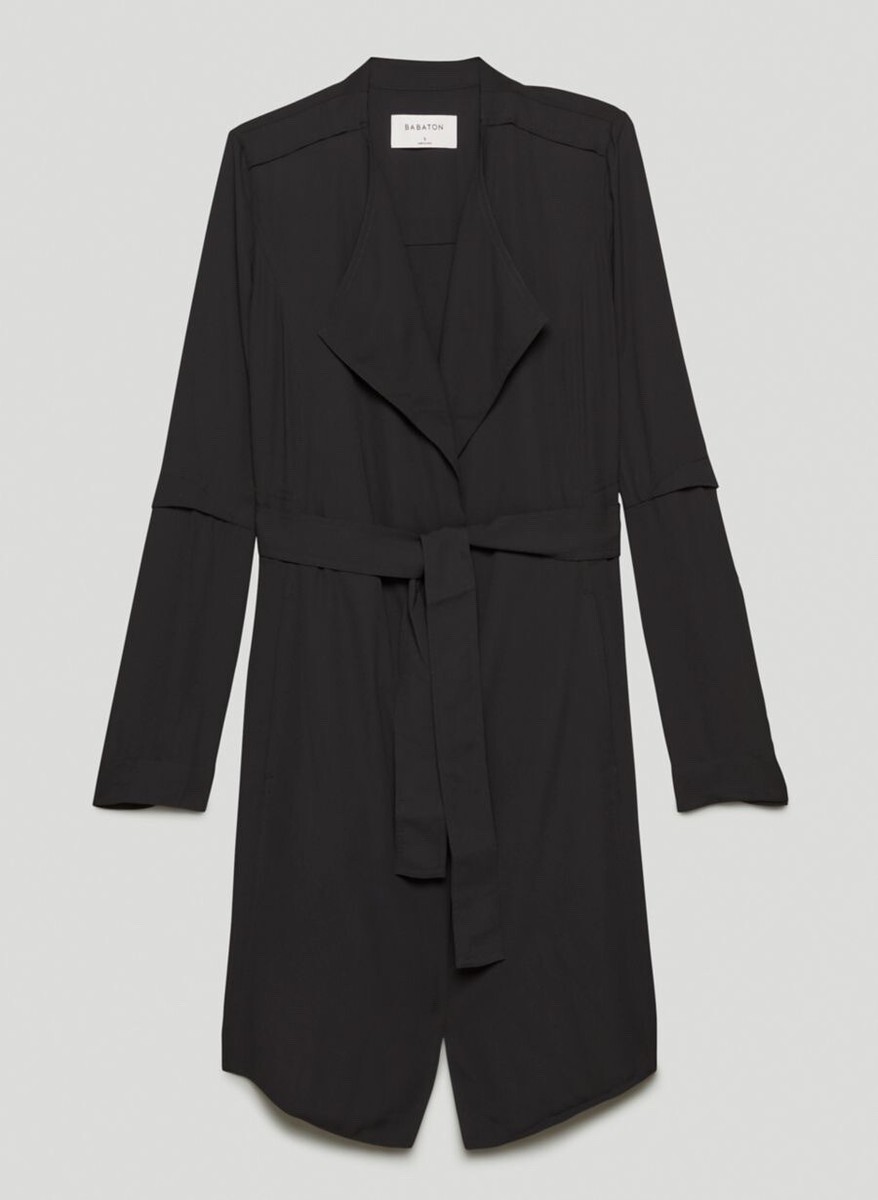Aritzia Babaton NWT Flowy Trench Coat in Black Size XXS | eBay Aritzia Babaton NWT Flowy Trench Coat in Black Size XXS | eBay