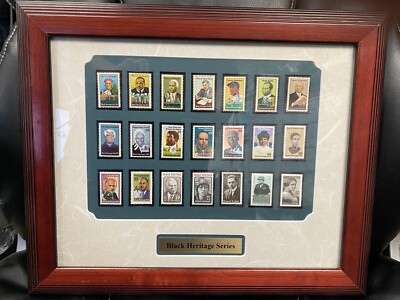 Black Heritage Series Framed Stamps. Iconic Black Americans USPS Stamps ...