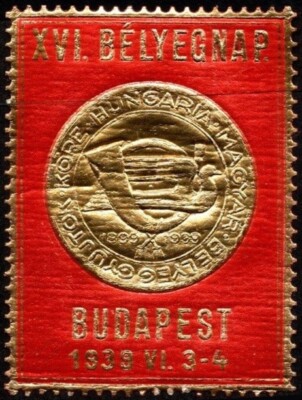 1939 Hungary Poster Stamp 16th Stamp Day Hungarian Stamp Collectors ...