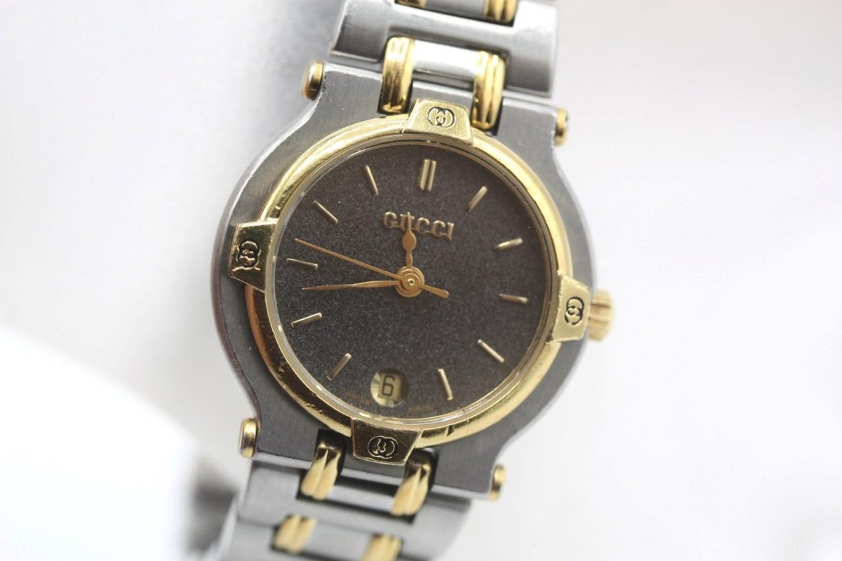 Vintage Gucci 9000L 25mm Watch Two-tone Gold and Stainless Vintage Gucci 9000L 25mm Watch Two-tone Gold and Stainless