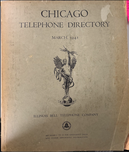 Chicago Telephone Directory March 1941 Great Condition 1564 pages | eBay