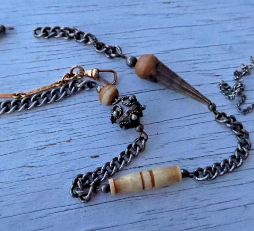 LOT Vintage Jewelry Chains Stones Tribal Necklace Pendant Religious ...