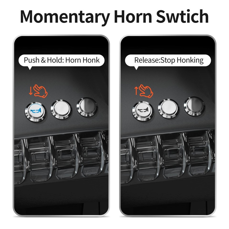 Horn Button Switch 12 Volt Momentary Push Button Switch 12V Air Horn ...