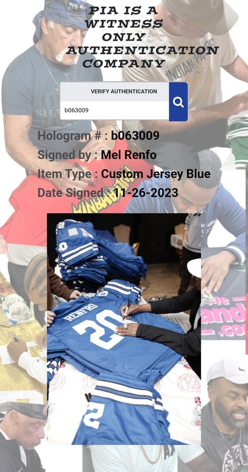 Hall of Fame Mel Renfro Dallas Cowboys Signed Football Jersey JSA ...