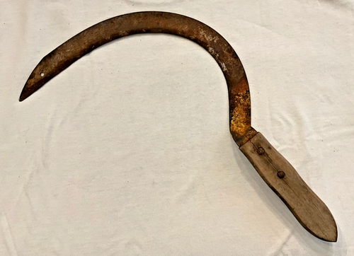 Hand Sickle Tool Vintage Weed Scythe Cutter Swing Blade Reaper ...