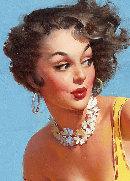 "The Final Touch" Vintage Style Elvgren Windy Day Pin-Up Girl Kite ...