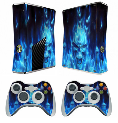 Blue Fire 256 Vinyl Decal Skin Sticker for Xbox360 slim and 2 ...