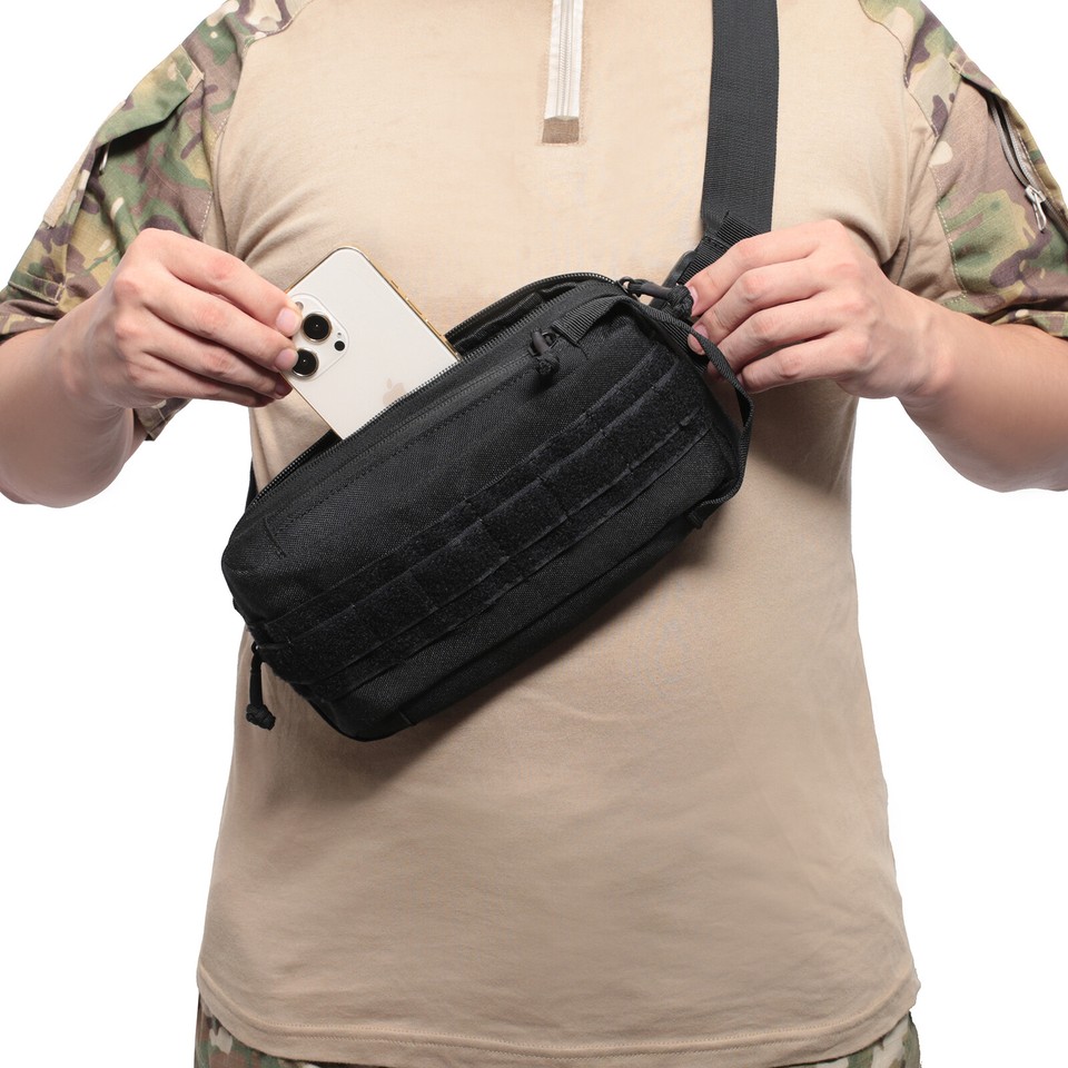 Tactical Sling Bag Chest Shoulder Fanny Pack Cross Body Molle EDC ...