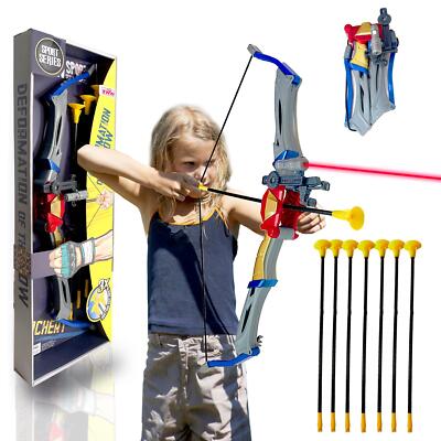 Large Bow and Arrow Foldable Bow 10 Arrows Kids Set Shooting Recurve ...